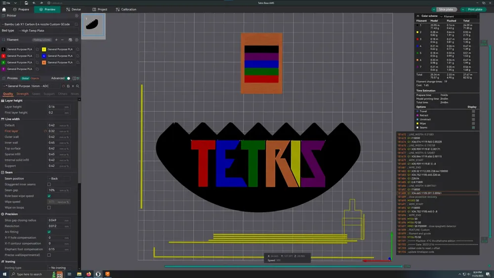 Balance Tetris Base for Bambu AMS (Single and Multi-AMS) Remixed by Fat ...