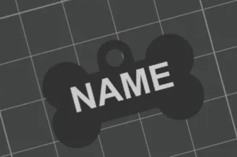 dog tag (name tag) double-sided fully editable by Luk_Asz - MakerWorld