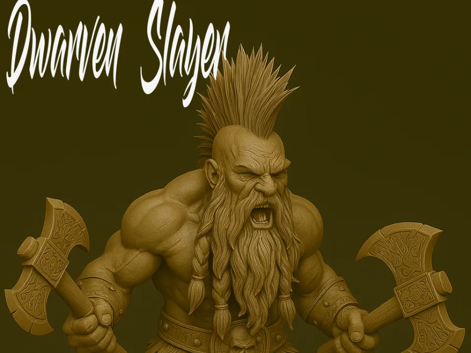 Dwarven Slayer figurine by armania3d MakerWorld: Download Free 3D Models
