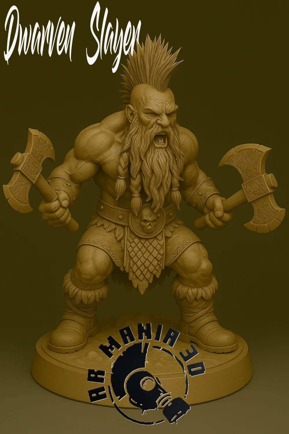 Dwarven Slayer figurine by armania3d MakerWorld: Download Free 3D Models