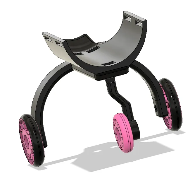 Small Dog Chariot Wheelchair for no front legs by Shurdle3D - MakerWorld