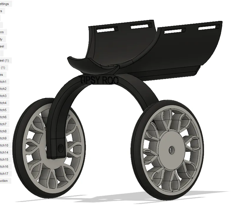 Small Dog Chariot Wheelchair for no front legs by Shurdle3D MakerWorld ...