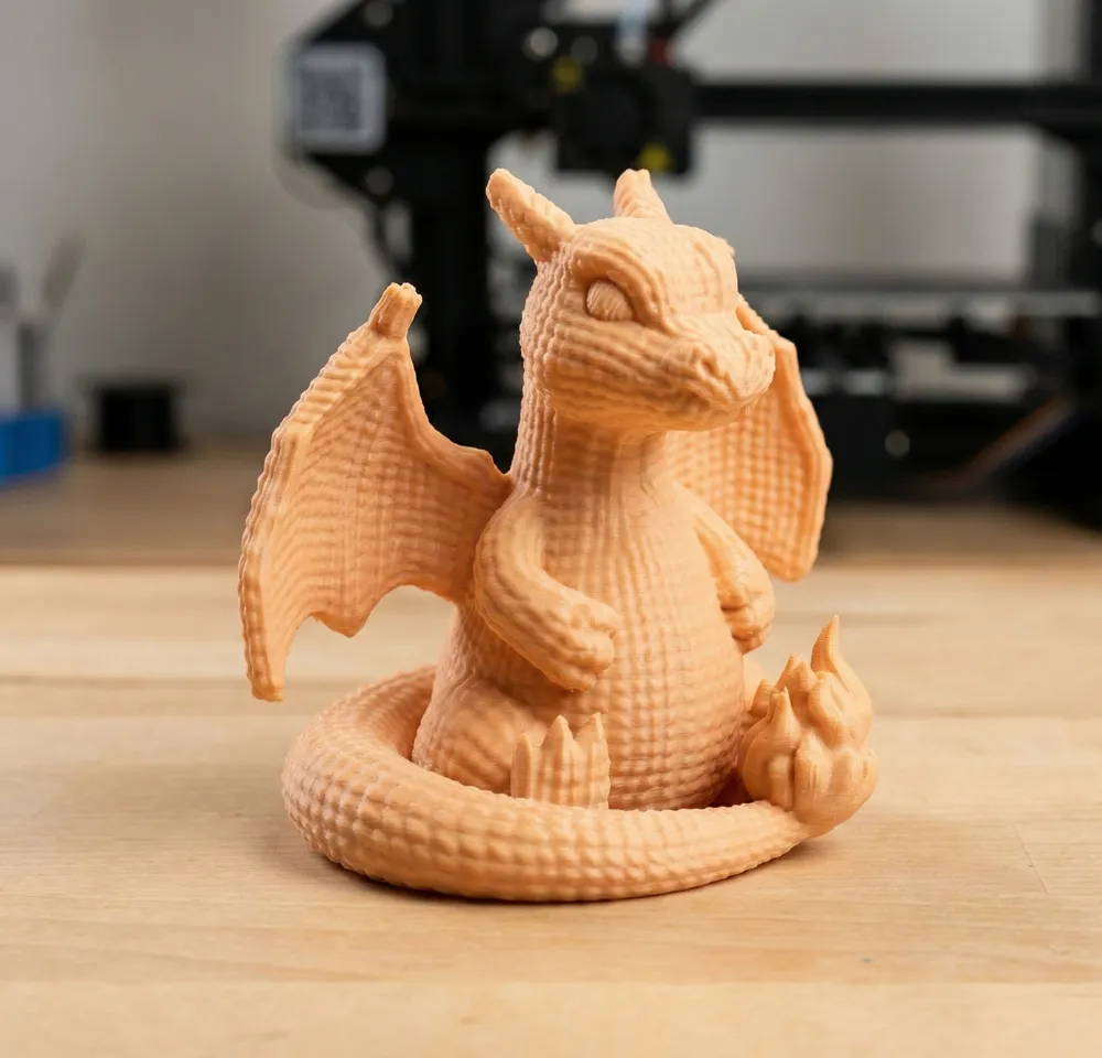 Knitted Charizard - Woven Version - Free 3D Print Model - MakerWorld