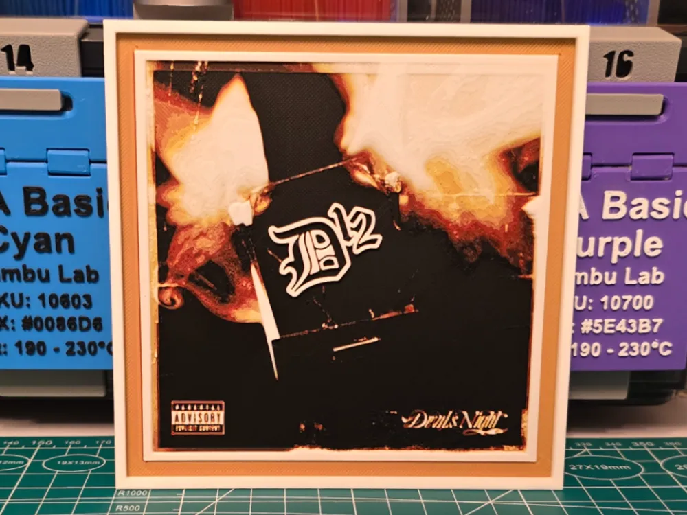 D12 "Devil's Night" Album - Hueforge Art - Free 3D Print Model - MakerWorld