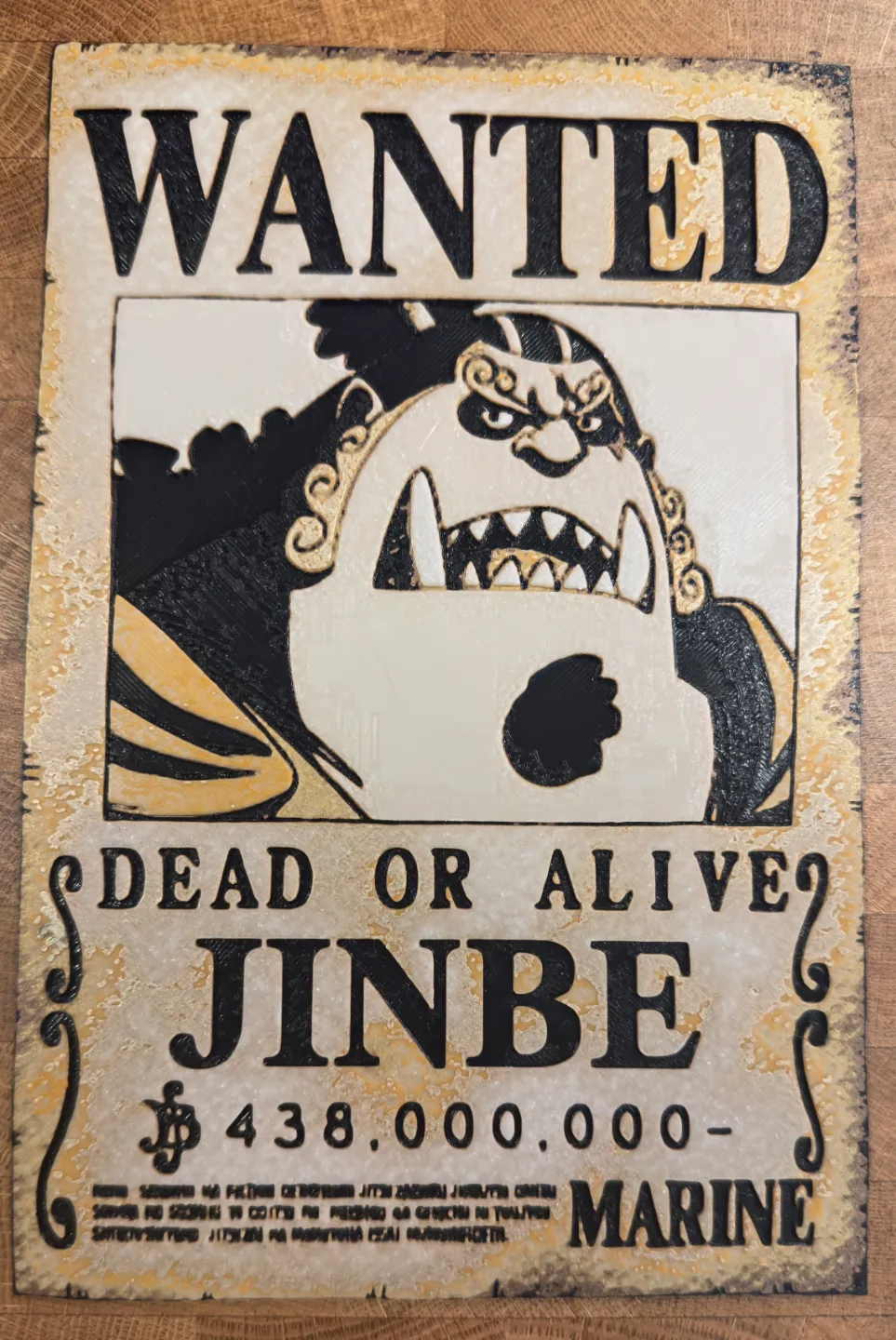 One Piece - Jinbe Wanted Poster by Pretty Okay PrintsMakerWorld ...