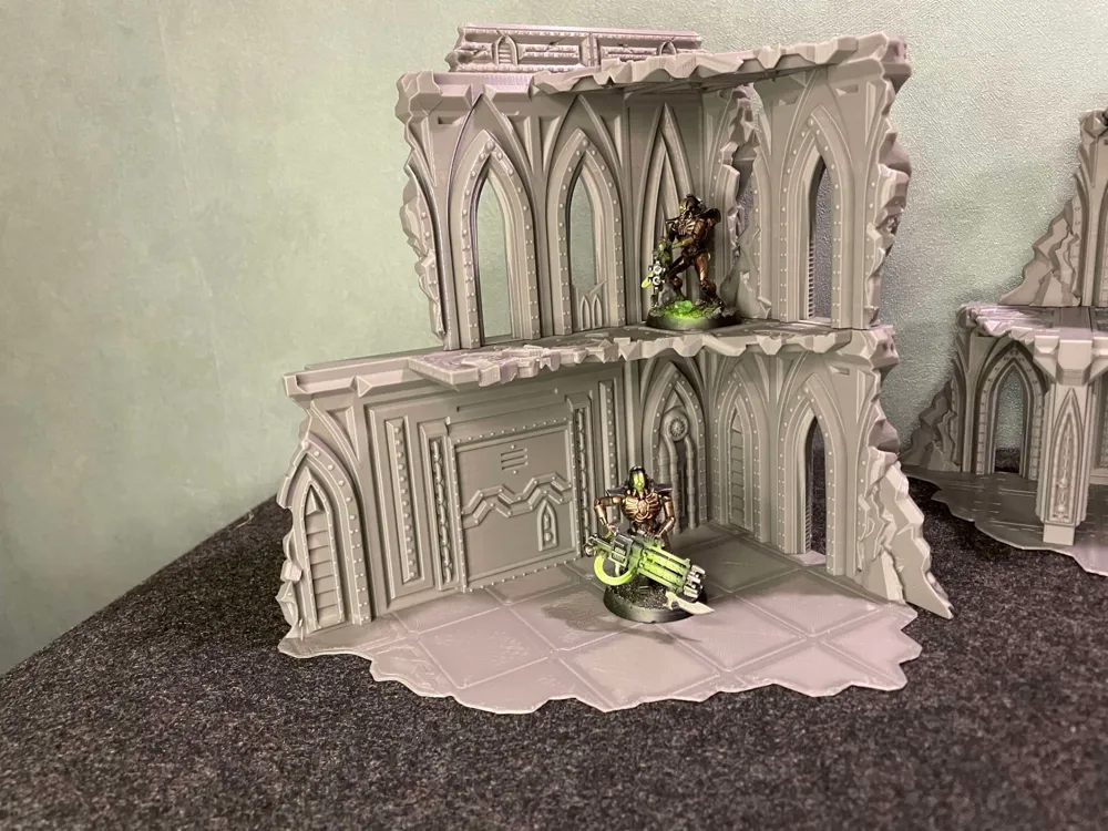 Wargame terrain ruin Grimdark Gothic Delta - Free 3D Print Model ...