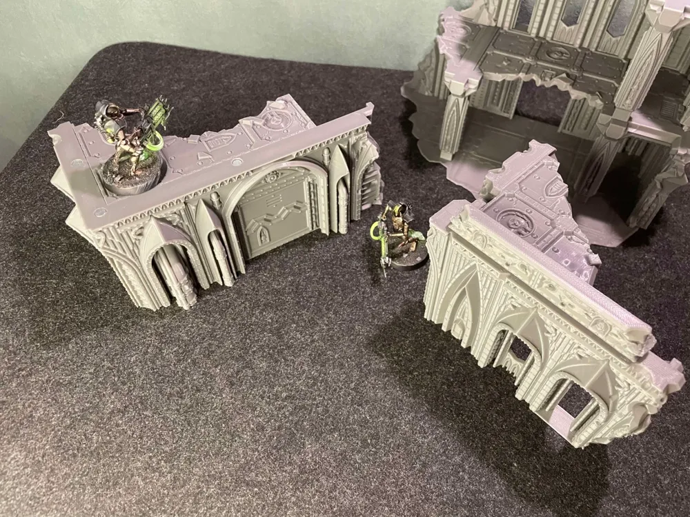 Wargame terrain ruin Grimdark Gothic Delta - Free 3D Print Model ...