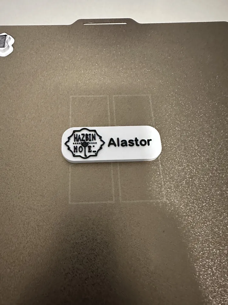 Hazbin Hotel Alastor Name Tag - Free 3D Print Model - MakerWorld
