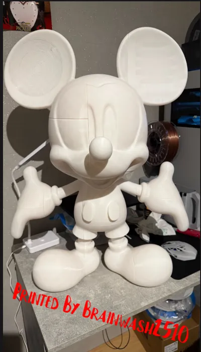 Life-Size Mickey Mouse 3D Model by Ryan MakerWorld: Download Free 3D Models