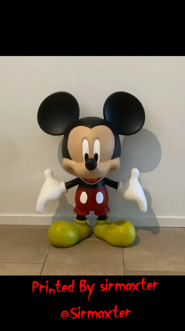 Life-Size Mickey Mouse 3D Model - Free 3D Print Model - MakerWorld