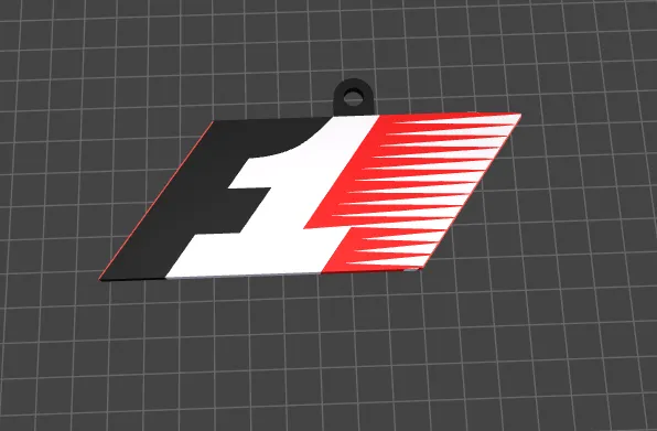 F1 LOGO KEYCHAIN RACE - Free 3D Print Model - MakerWorld