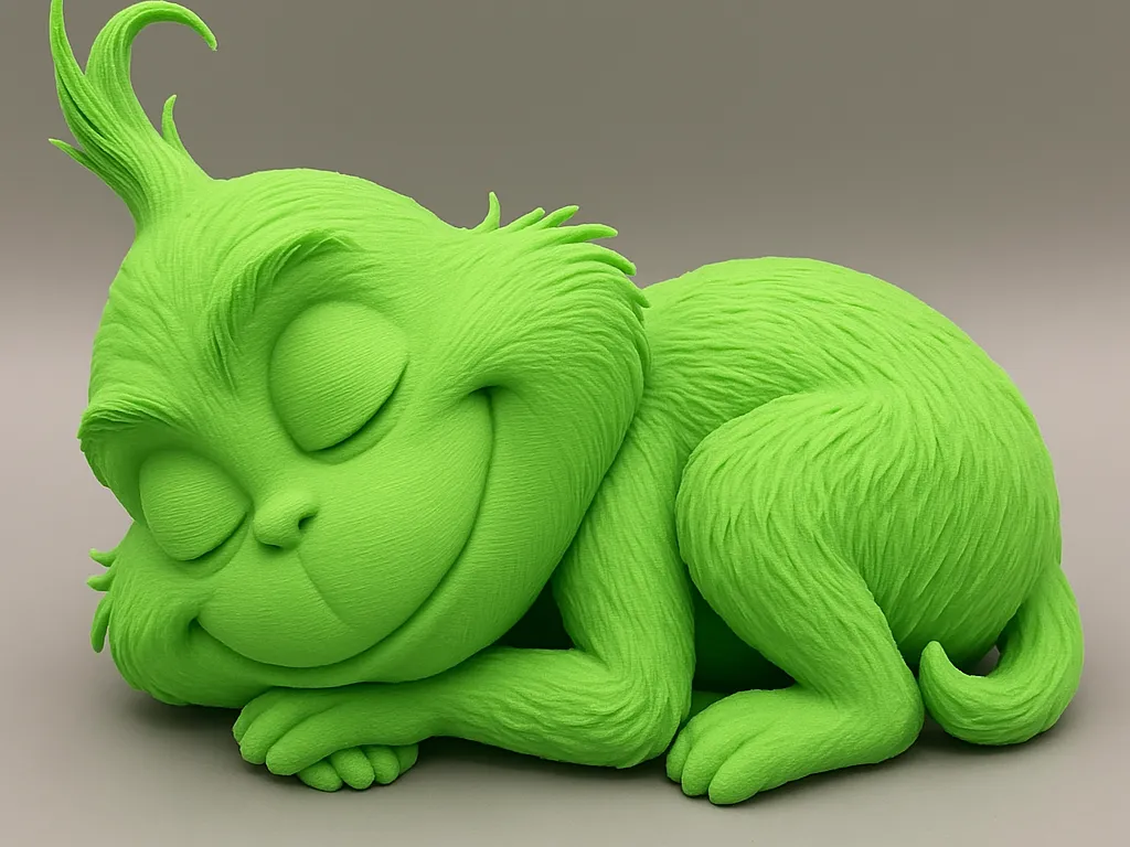 Sleeping Grinch Figurine – Christmas Edition by VASEE MakerWorld ...