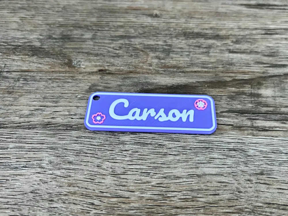 A Keychain with the name "Carson" (Customizable) by KaBooM MakerWorld ...