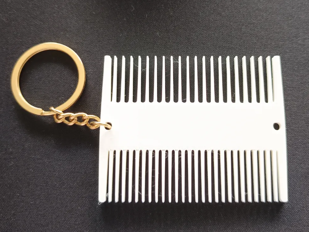 Double Sided Beard Comb Keyring by Deadlisins - MakerWorld