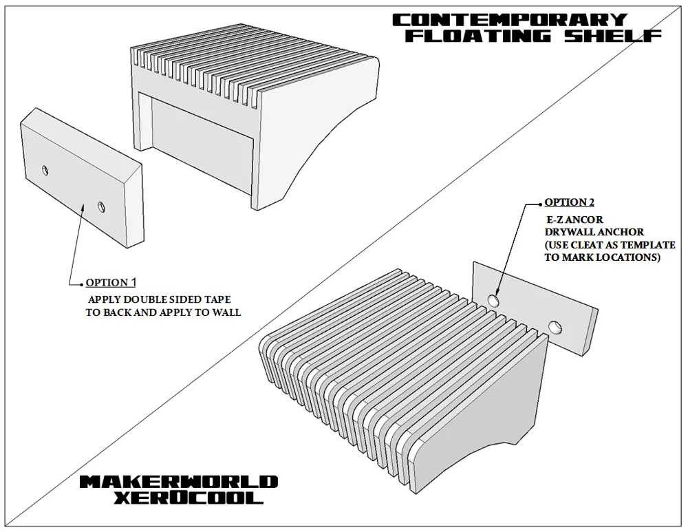 Contemporary Floating Shelf - Free 3D Print Model - MakerWorld