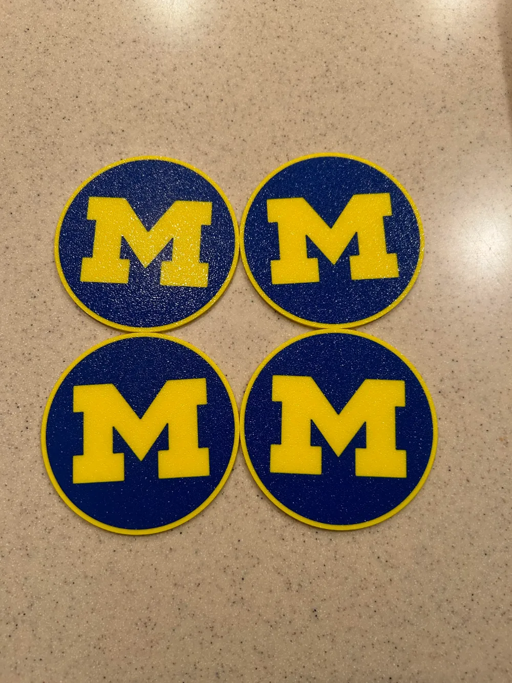 University of Michigan Coaster (4 coasters) by FallenEcclesia - MakerWorld