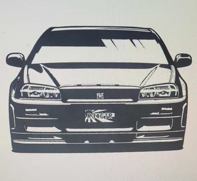 nissan skyline r34 wall art by cruse2382 - MakerWorld