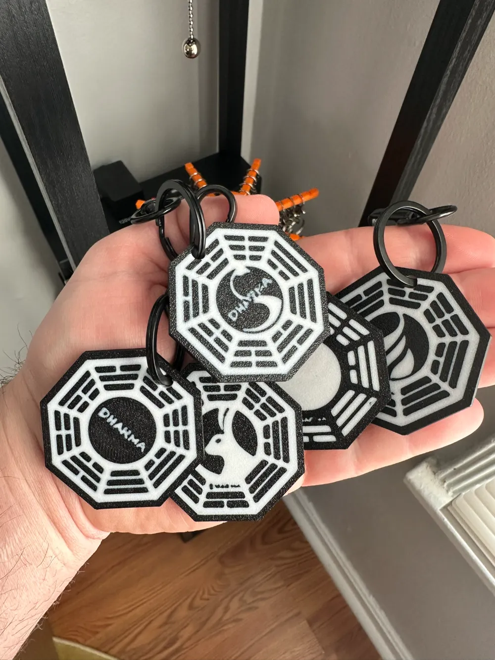 LOST TV Show - Dharma Initiative Station Keychains by testjt23 - MakerWorld