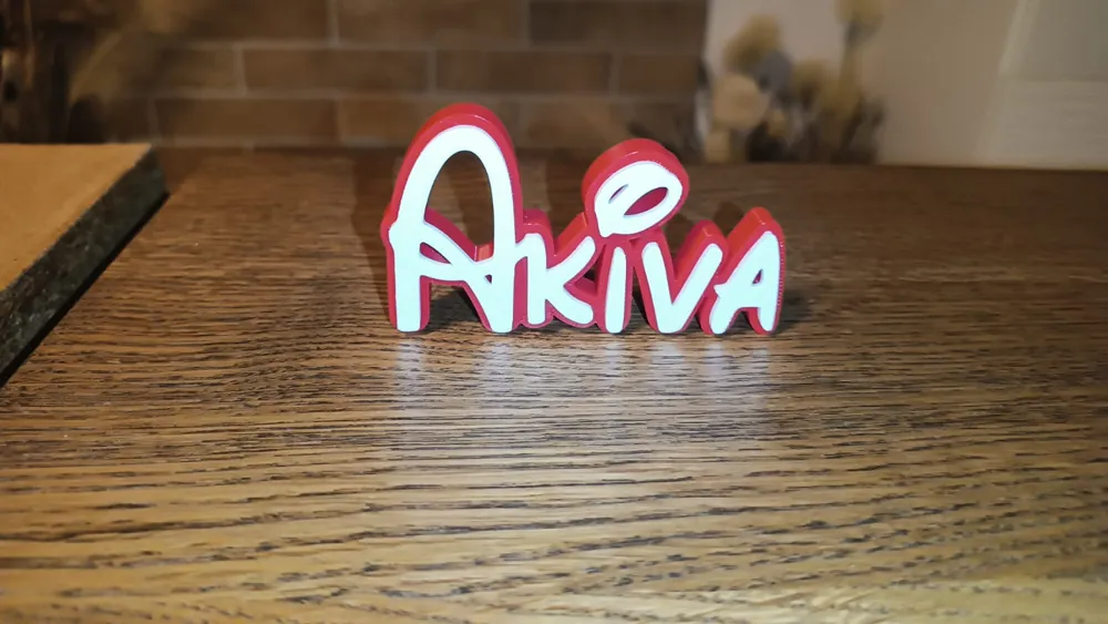 Disney Name Sign Akiva Kid Room Wall Decor Tag by Fabbiotto MakerWorld ...