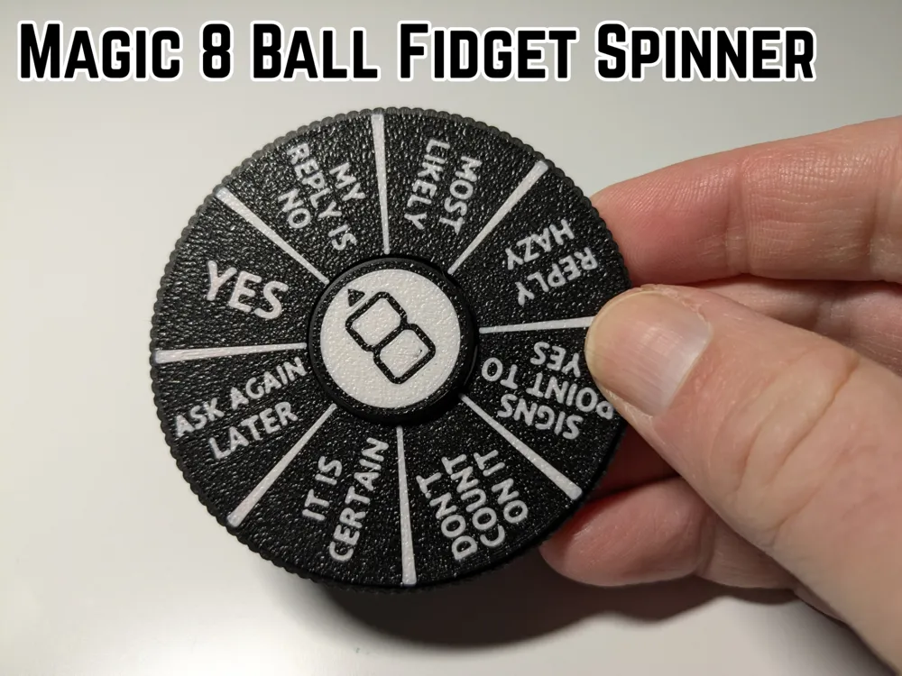 Magic 8 Ball Fidget Spinner - Free 3D Print Model - MakerWorld