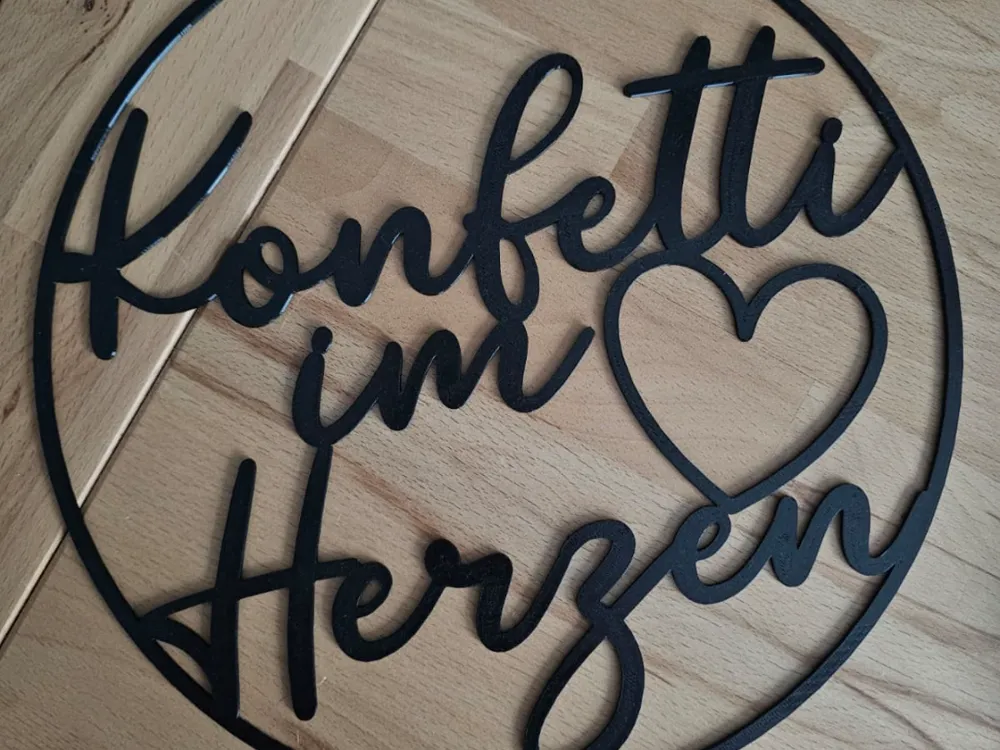Konfetti im Herzen – Kostenloses 3D-Druckmodell – MakerWorld