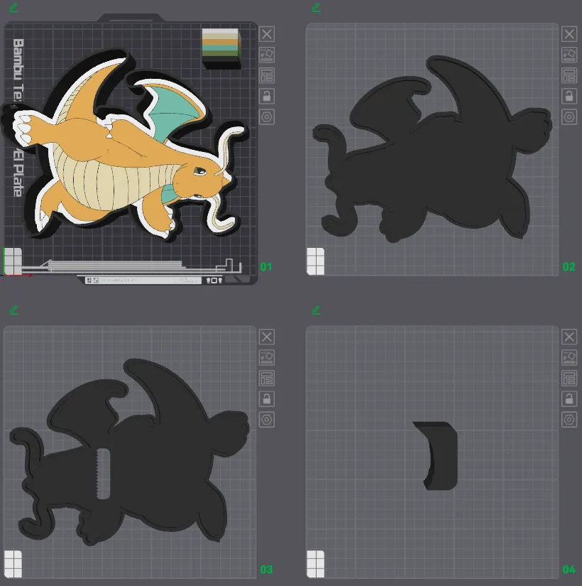 Pokemon - 0149 Dragonite LED Lamp by BeeTee 3D - MakerWorld