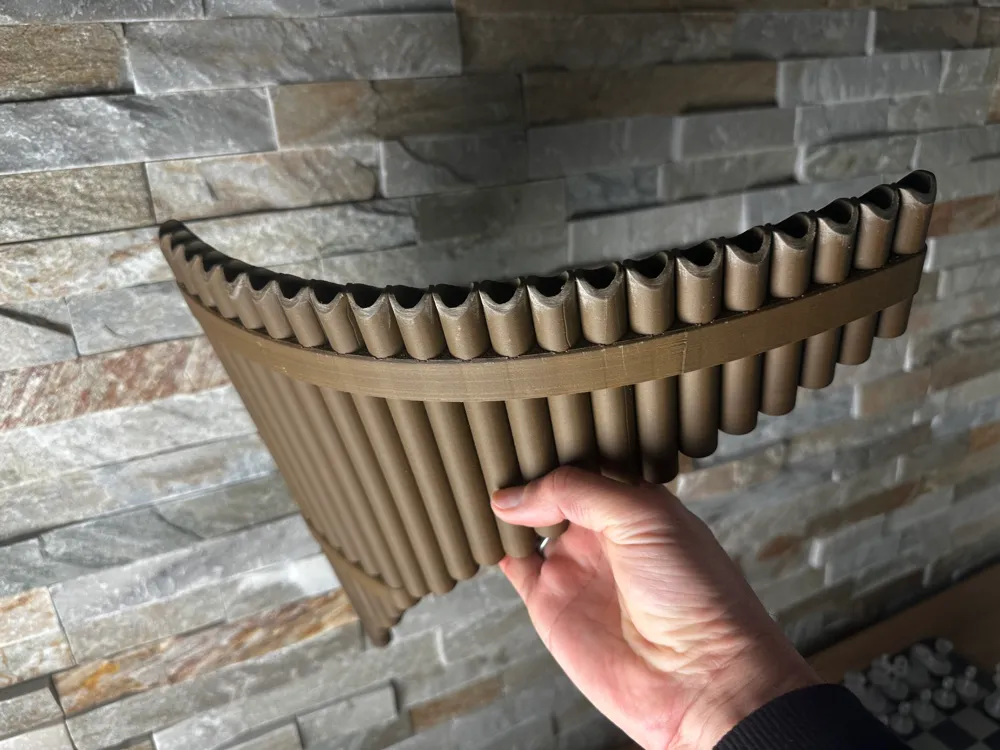Pan Flute in C Major over 3 Octaves (easily tunable) - Free 3D Print ...