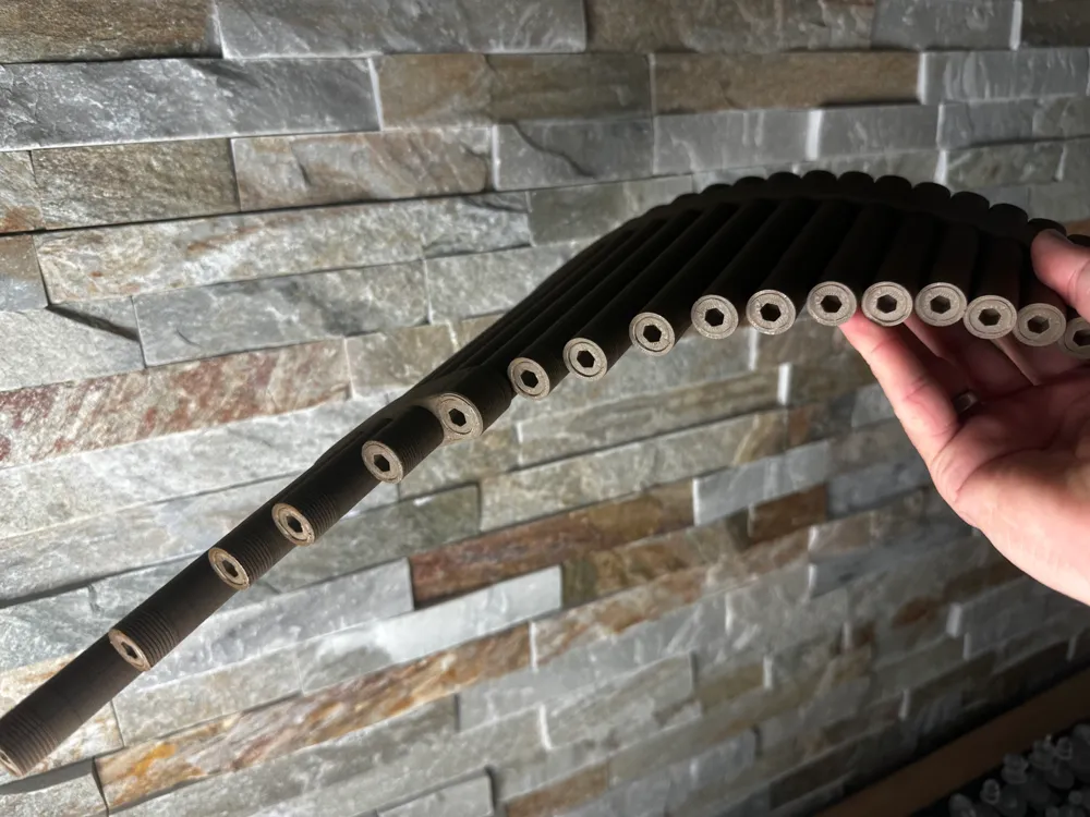 Pan Flute in C Major over 3 Octaves (easily tunable) - Free 3D Print ...