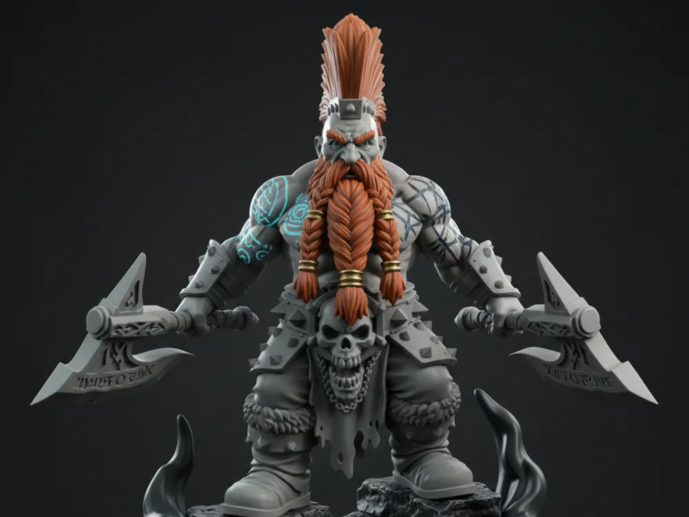 Gotrek Gurnisson - The Legendary Slayer - Free 3D Print Model - MakerWorld