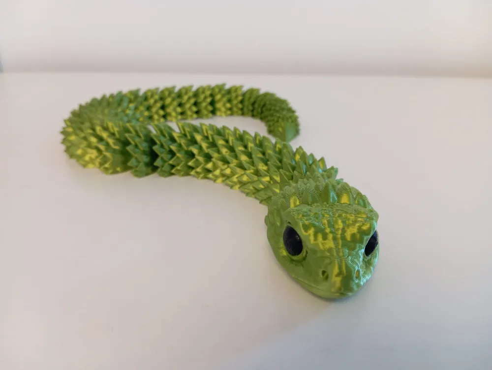 Flexible 3D Printed Snake - Flexible Snake - Free 3D Print Model ...