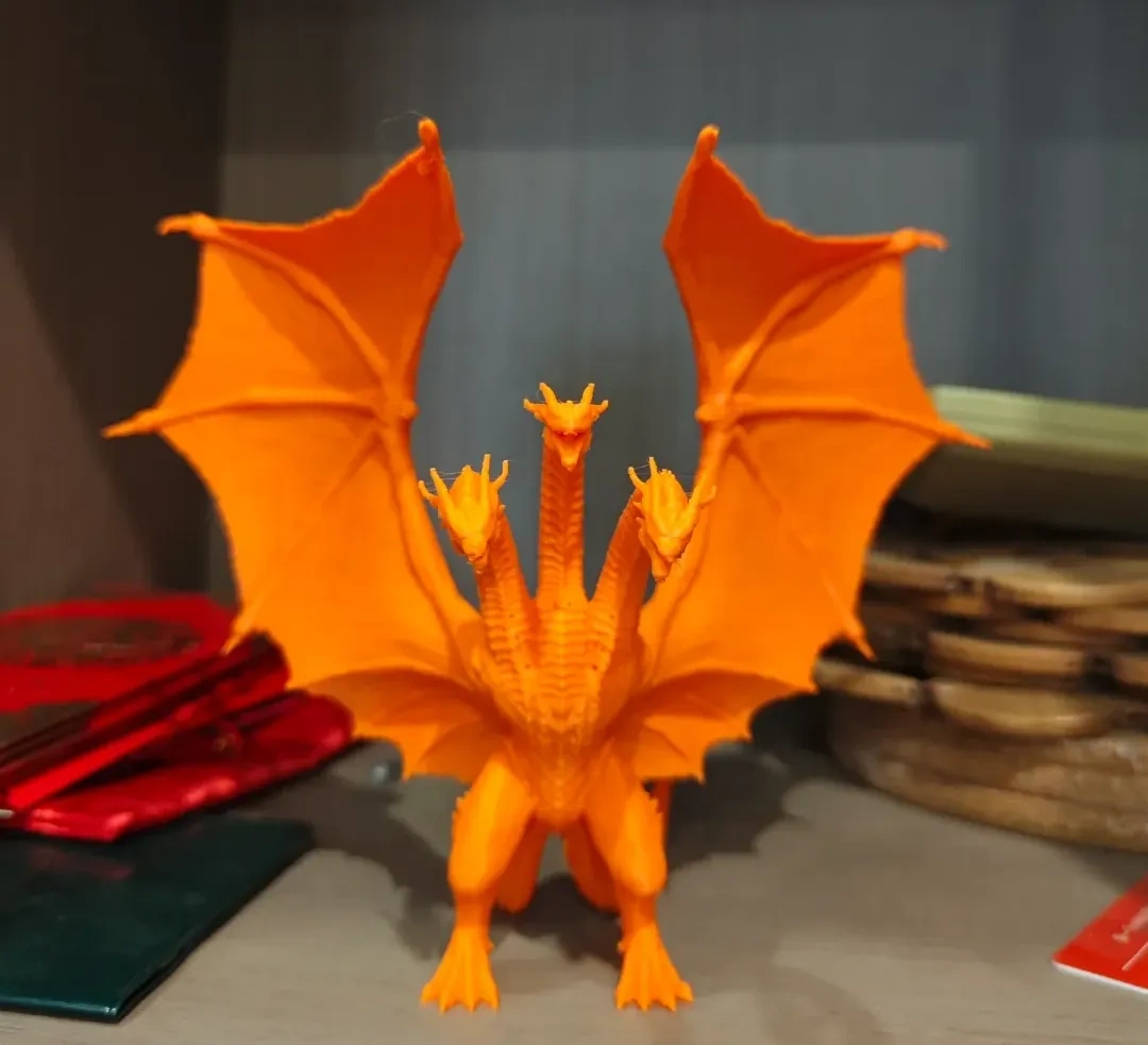 King Ghidorah from Godzilla, optimized supports, saving about 25 grams ...