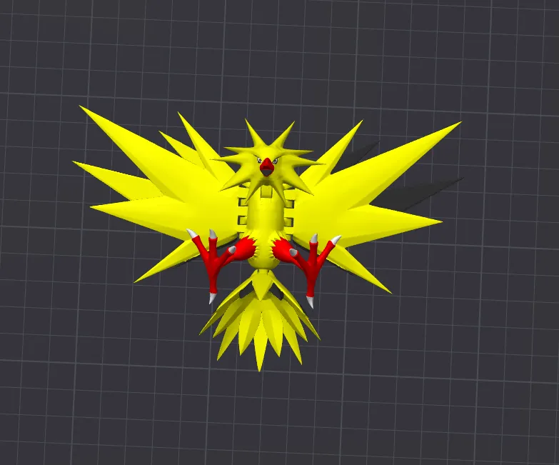 0145 Zapdos - flexible - articulated - Pokémon - Free 3D Print Model ...