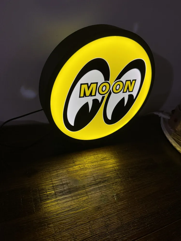 MoonEyes Logo Light Box w/ Stand by vidguide MakerWorld: Download Free 3D Models