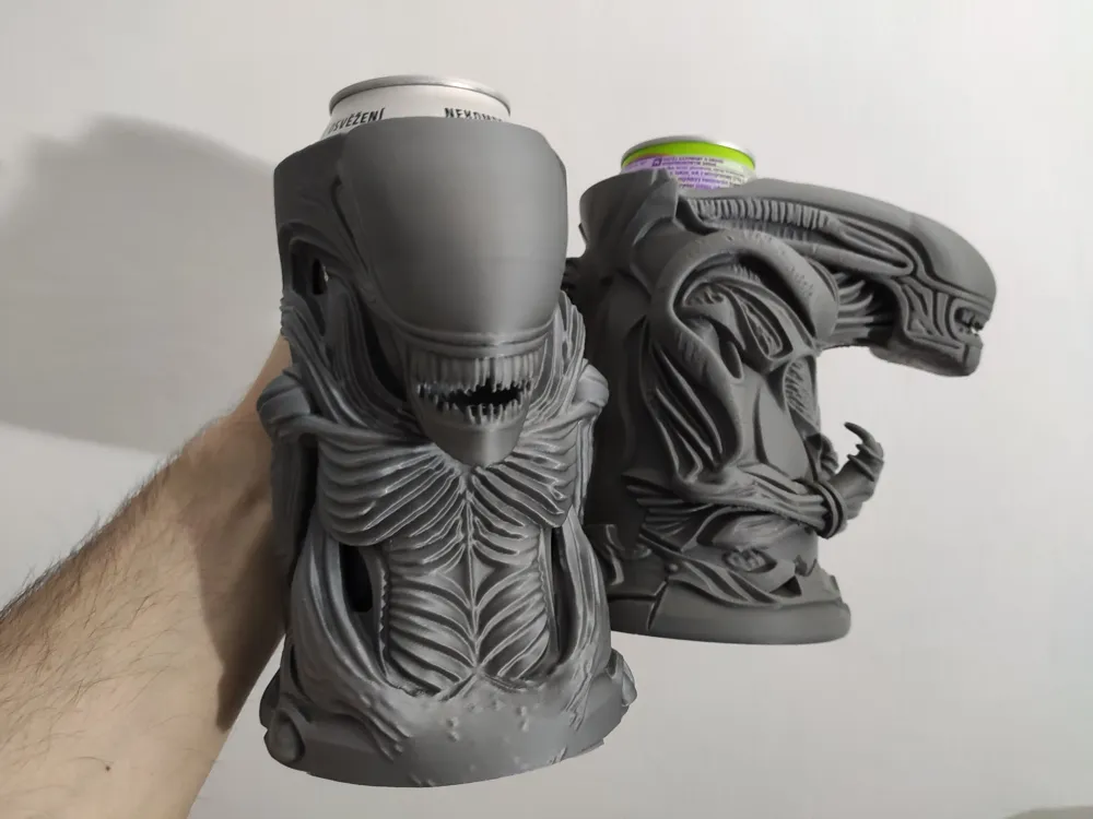 Alien - Xenomorph Can Holder /Beer mug (two types) - Free 3D Print ...