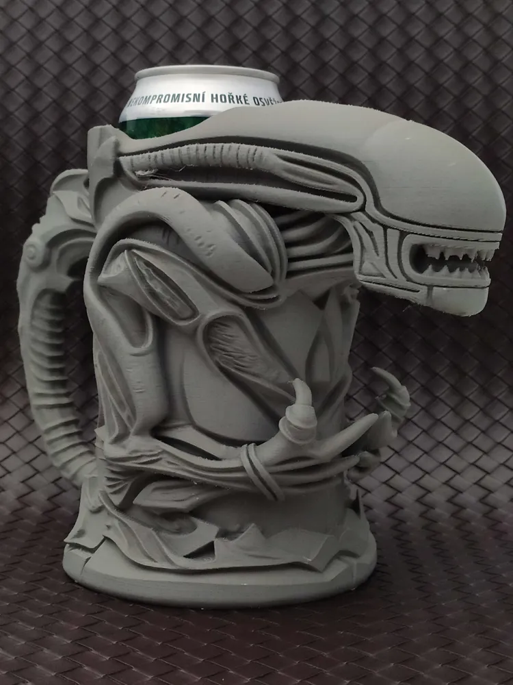 Alien - Xenomorph Can Holder /Beer mug (two types) - Free 3D Print ...