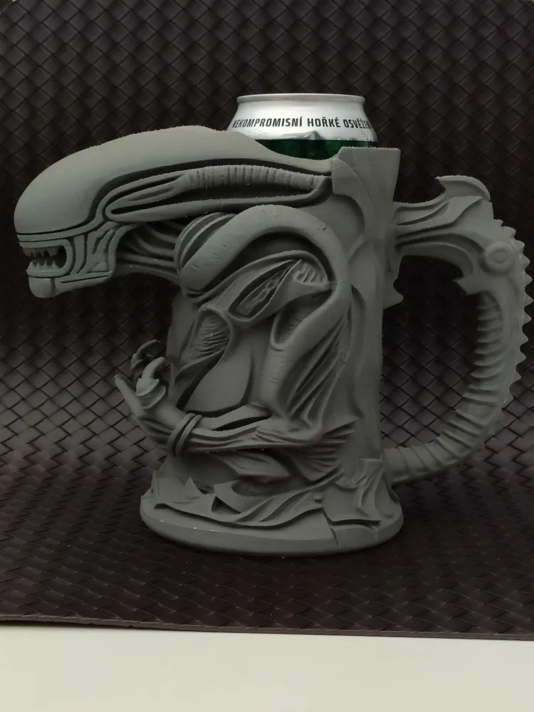 Alien - Xenomorph Can Holder /Beer mug (two types) - Free 3D Print ...