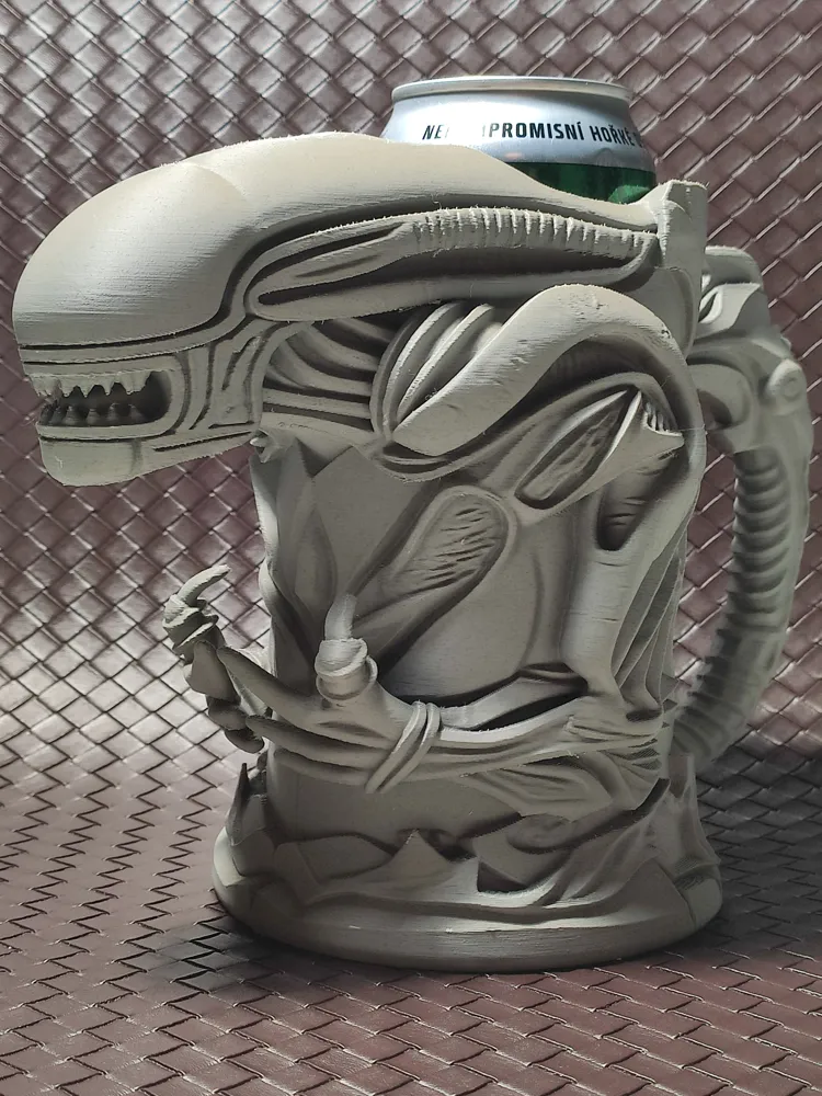 Alien - Xenomorph Can Holder /Beer mug (two types) - Free 3D Print ...