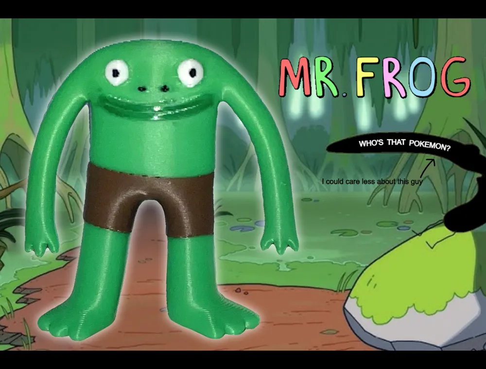 Mr.Frog Smiling Friends Figure - Free 3D Print Model - MakerWorld