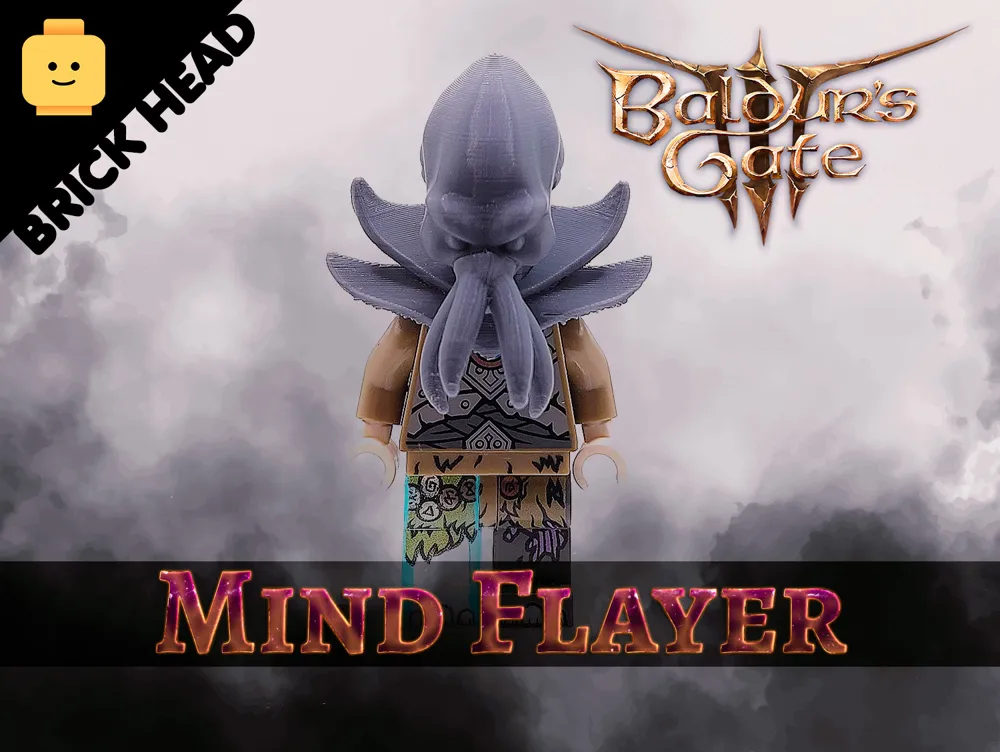 Brick Head Mind Flayer - Baldur's Gate 3 by monkeyzav - MakerWorld