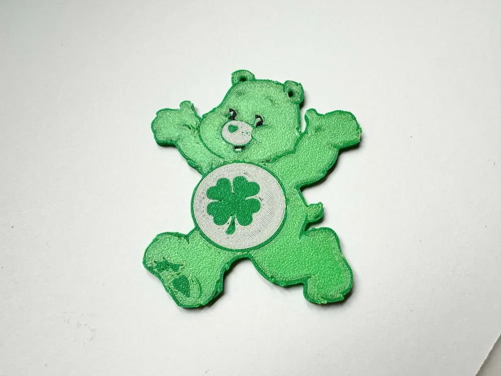 Lucky Care bear earrings and keychain by Ada & K 3DA MakerWorld: Download Free 3D Models