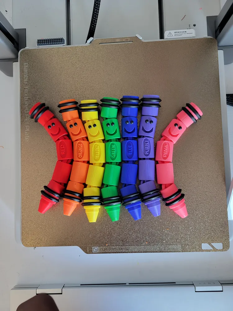 Carrie the Flexi Crayon (Parts Print - NO AMS) - Free 3D Print Model ...