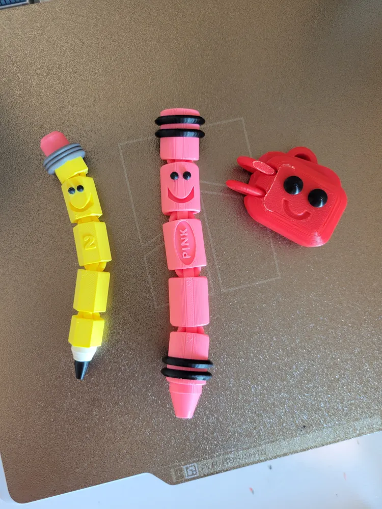 Carrie the Flexi Crayon (Parts Print - NO AMS) - Free 3D Print Model ...