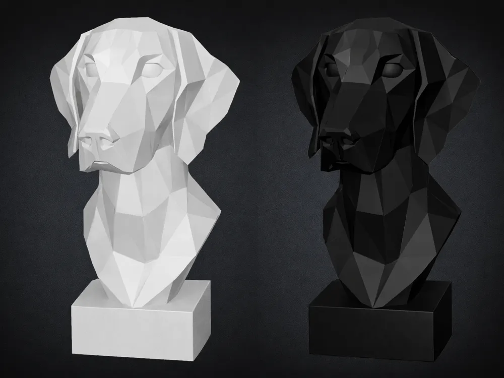 Geometric Bust - Coonhound - Free 3D Print Model - MakerWorld