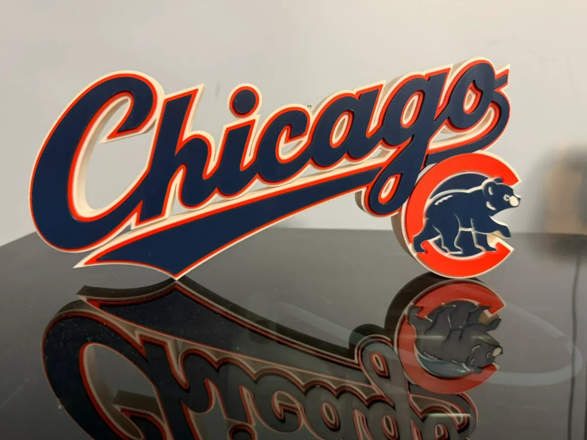 Chicago Cubs Skript-Logo – Kostenloses 3D-Druckmodell – MakerWorld