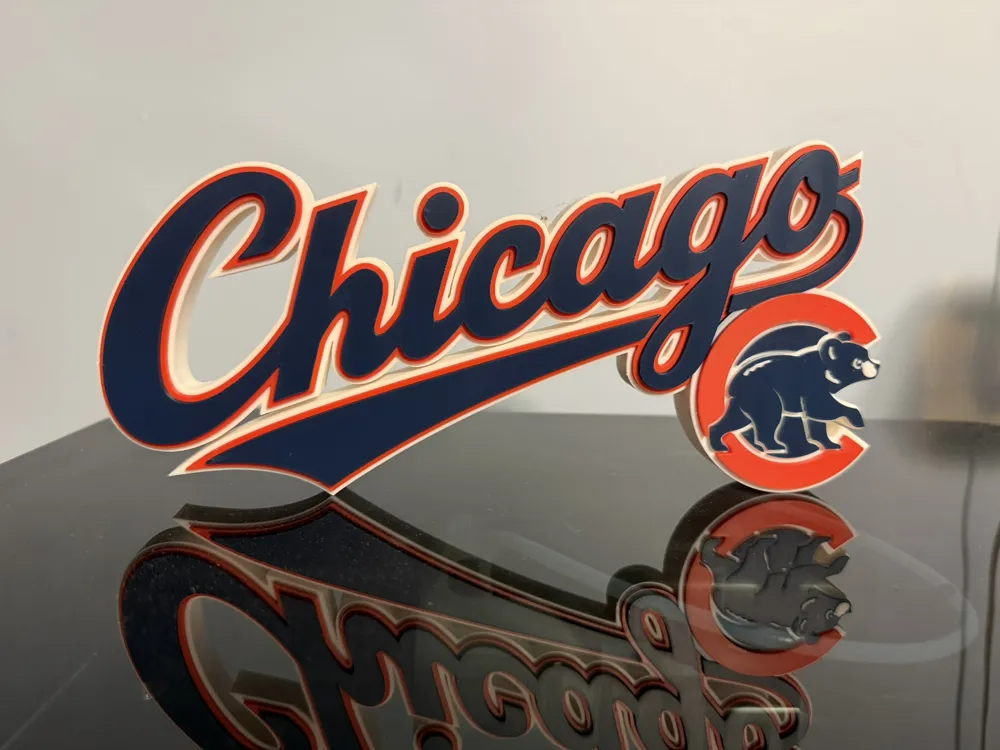 Chicago Cubs Skript-Logo – Kostenloses 3D-Druckmodell – MakerWorld