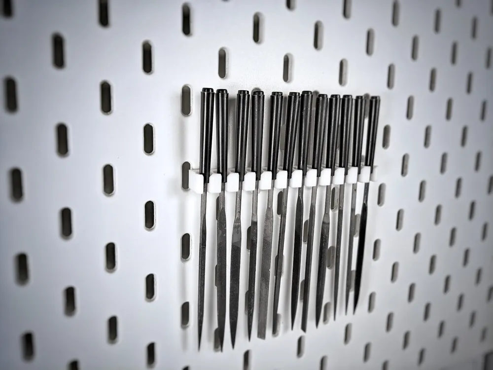 Needle file holder for Ikea Skadis pegboard by zomb - MakerWorld
