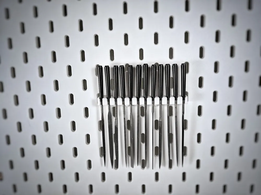 Needle file holder for Ikea Skadis pegboard by zomb - MakerWorld