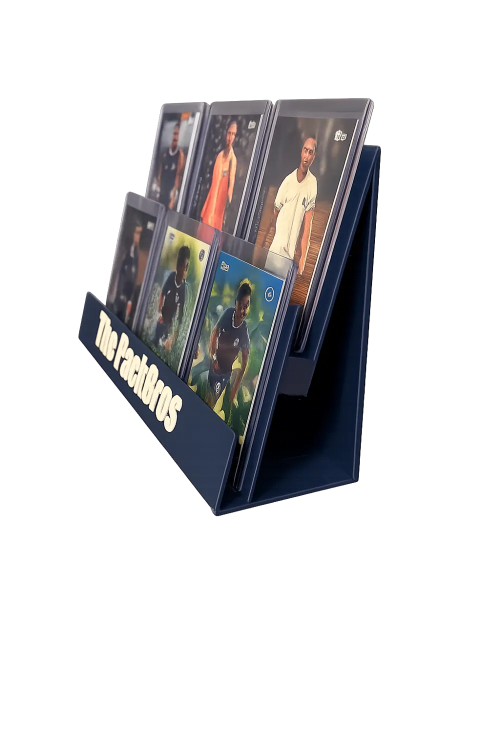 Trading Card Stand Two Tier (Text Customisable) - Free 3D Print Model ...