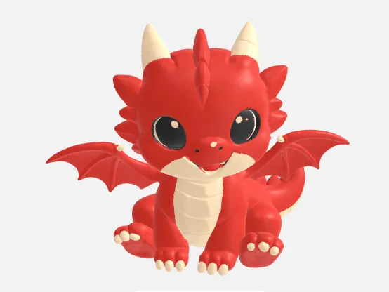 Cute Baby Dragon - Free 3D Print Model - MakerWorld