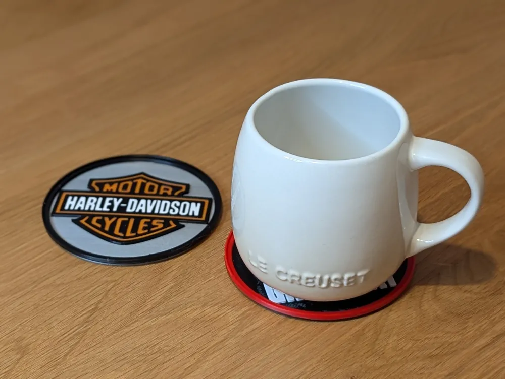 Harley Davidson - 3D stackable Coaster - Free 3D Print Model - MakerWorld
